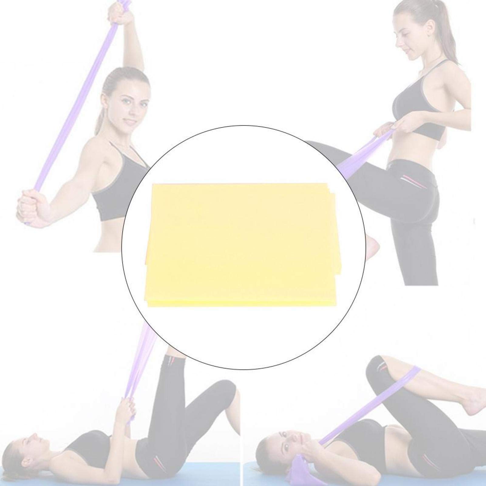 Kuuleyn Stretch Bands for Flexibility for Women, TPE Fitness Elastic Bands Resistance Belt Yoga Exercise Accessory for Training Sports(Yellow)