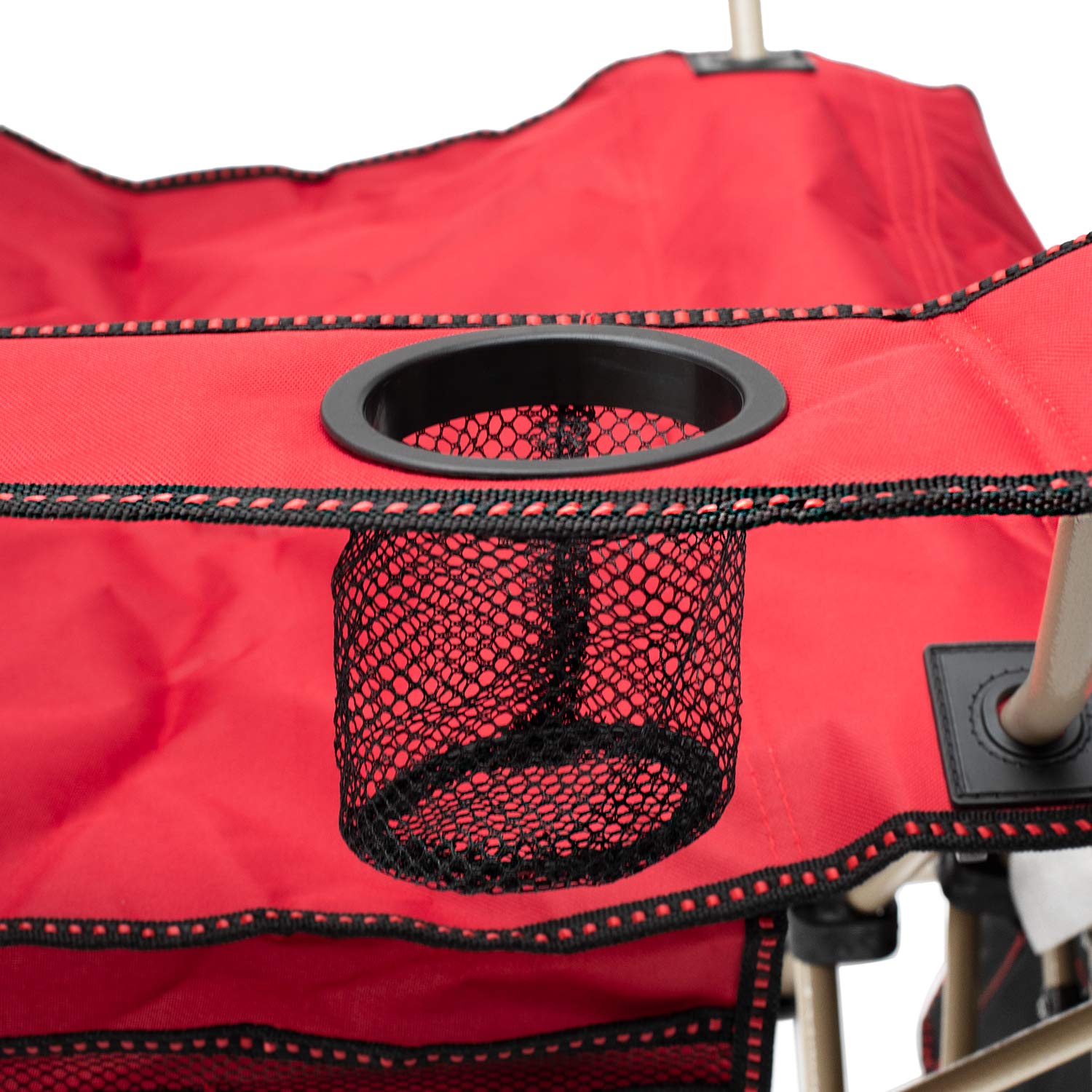 Khore Automaticly Adjustable Recliner Folding Camping Chair with Footrest (Red)