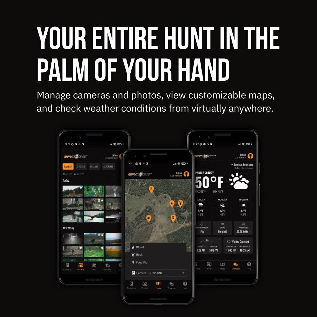 Middletown Outdoors Spypoint Flex Cellular Trail Camera with 16GB Micro SD Card, Dual SIM Connectivity, 1080P Videos, 33MP HD Trail Camera Bundle