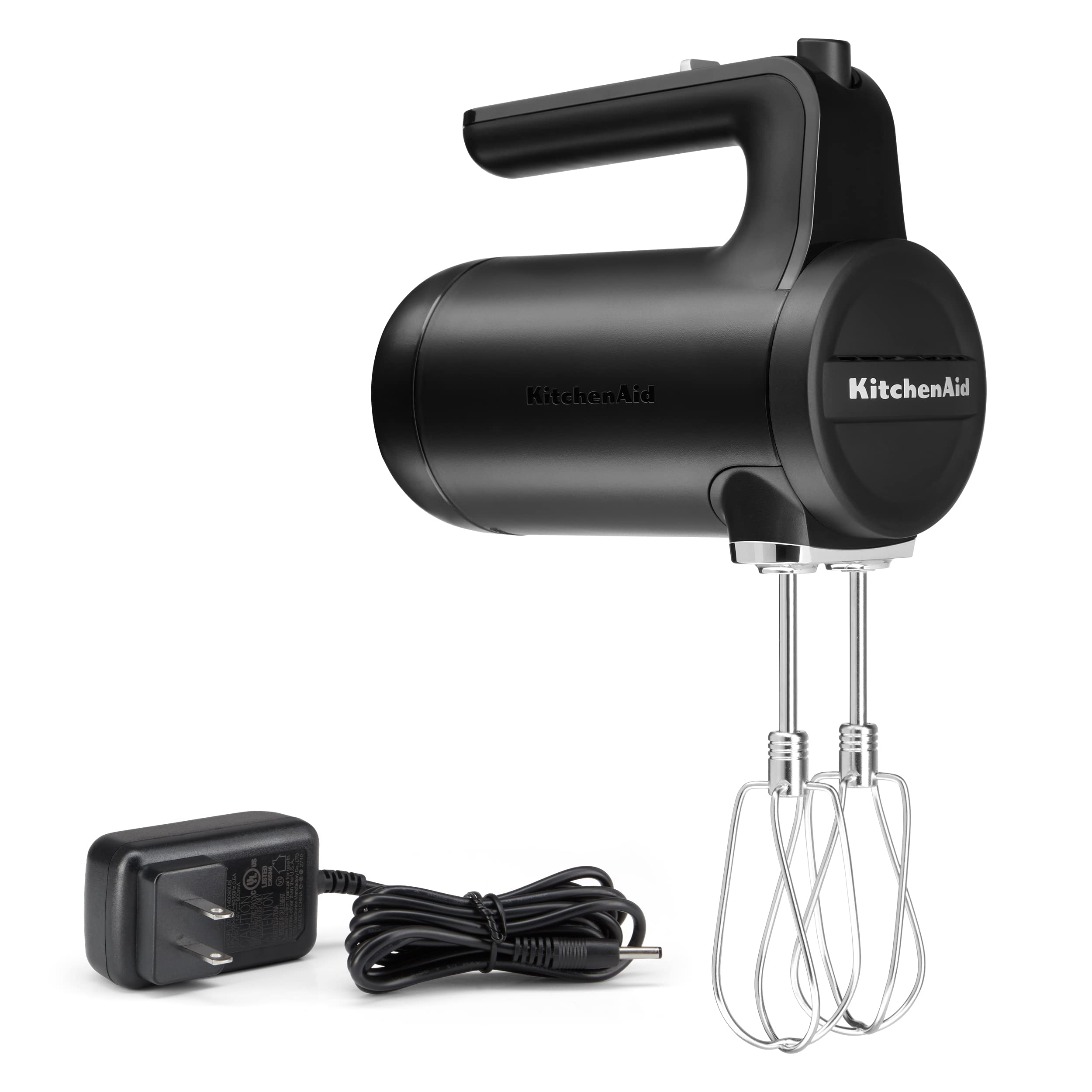 KitchenAid Cordless Variable Speed Hand Blender with Chopper and Whisk Attachment - KHBBV83 (Matte Black) and KitchenAid Cordless 7 Speed Hand Mixer - KHMB732 (Matte Black)