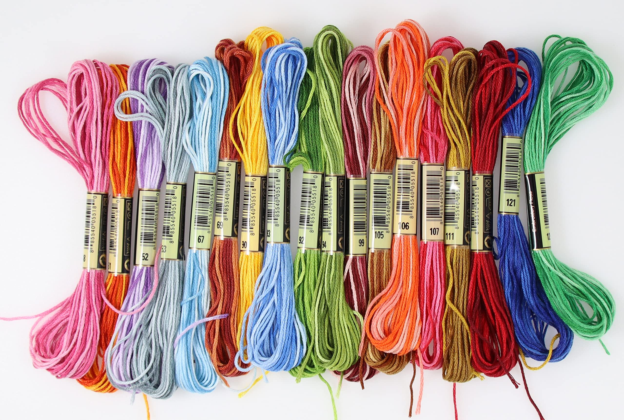 KCS 78 skeins of polycotton color variegated 6 stranded cross stitch threads embroidery floss