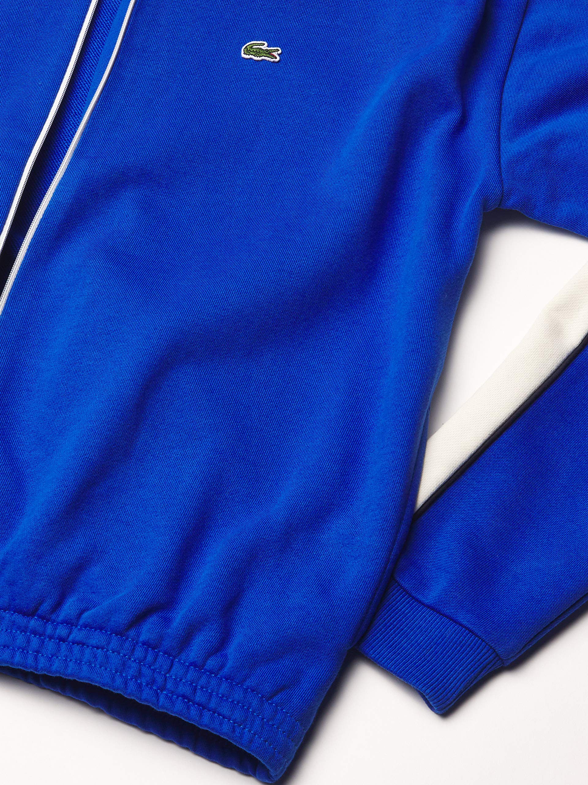 Lacoste Kids' Tracksuit Jacket with Sleeve Piping, Lazuli/Flour-Navy Blue, 10YR
