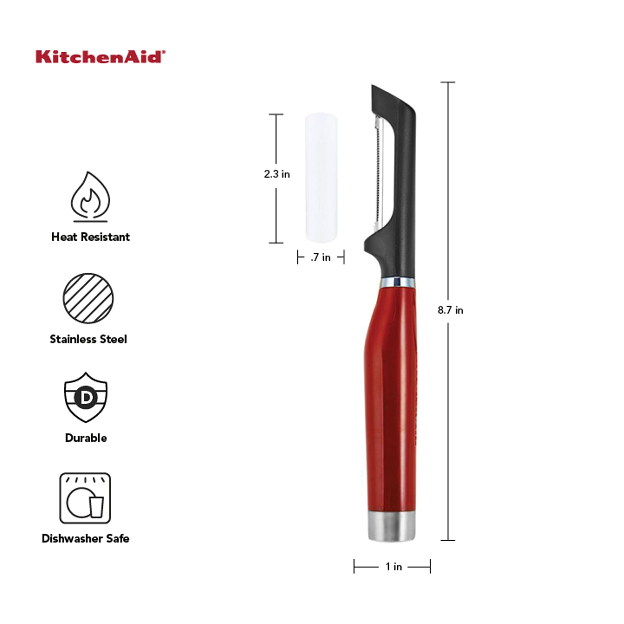 KitchenAid Gourmet Euro Peeler, 8.7-Inch, Red
