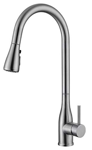 KDR Touchless Kitchen Faucet,Touch-on Activation Kitchen Sink Faucets with Pull Down Sprayer, Brushed Nickel Smart Bar Sink Faucets M505