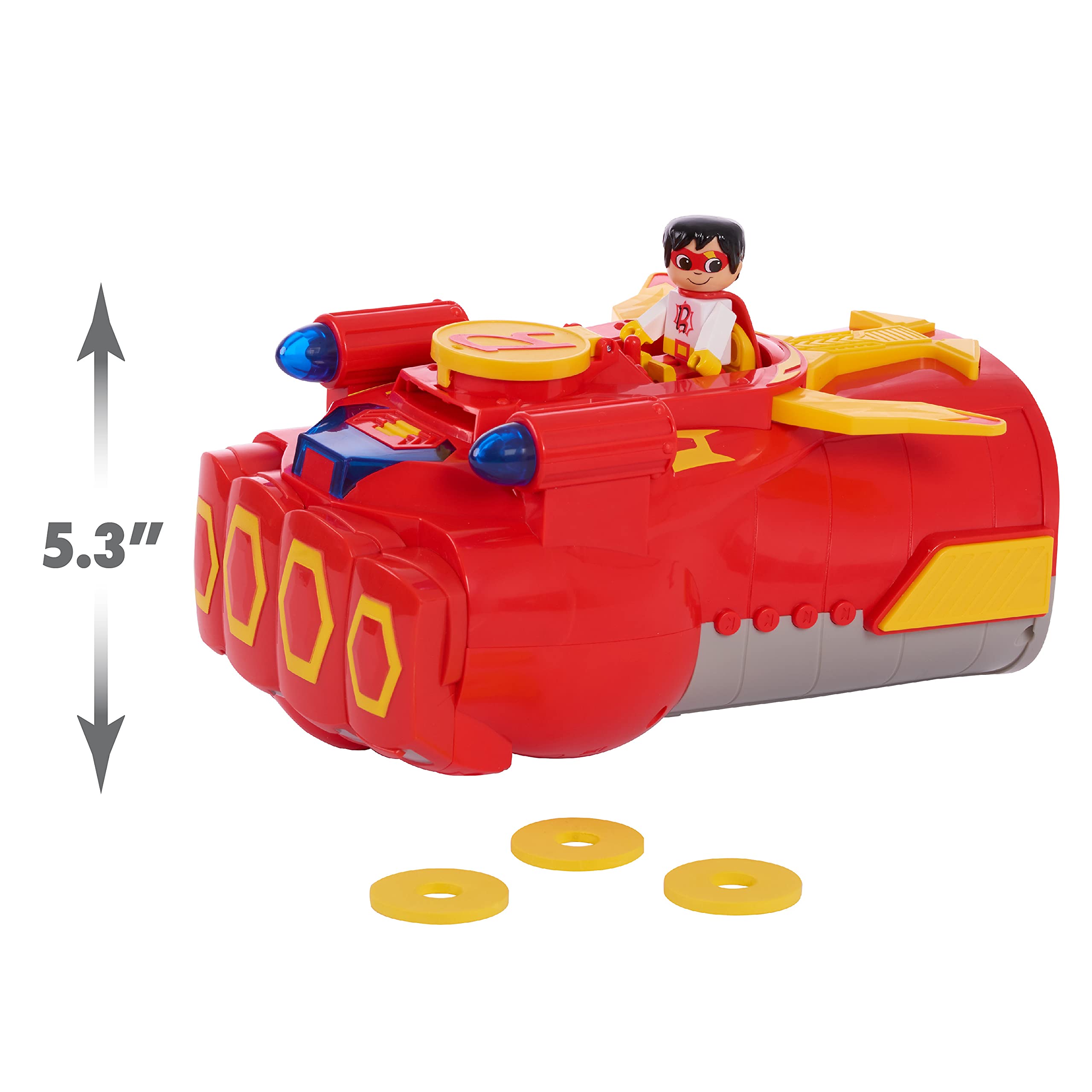 Just Play Ryan’s World Red Titan Lights and Sounds Gauntlet, Kids Toys for Ages 3 Up