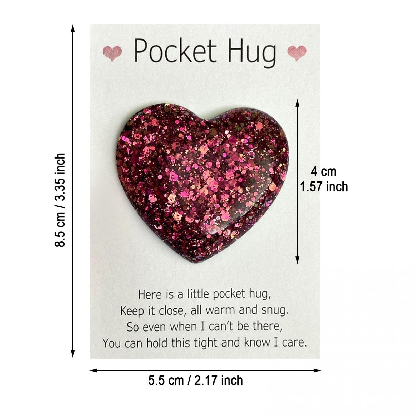 Pocket Hug Heart 2022 New Mini Cute Pocket Hug Decoration Special Encourage Birthday Wedding Party Valentines Gift Decoration, One Size