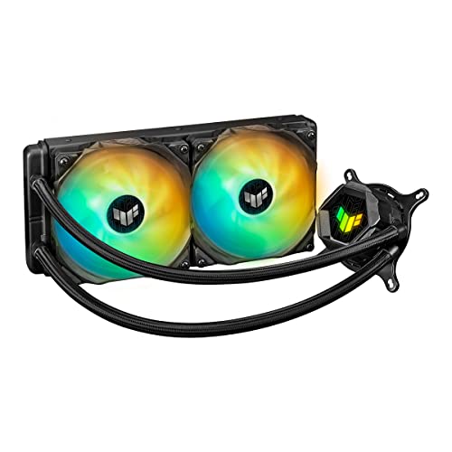 TUF Gaming LC 240 ARGB All-in-One Liquid Cooling System with Aura Sync and Two 120mm TUF ARGB Radiator Fans
