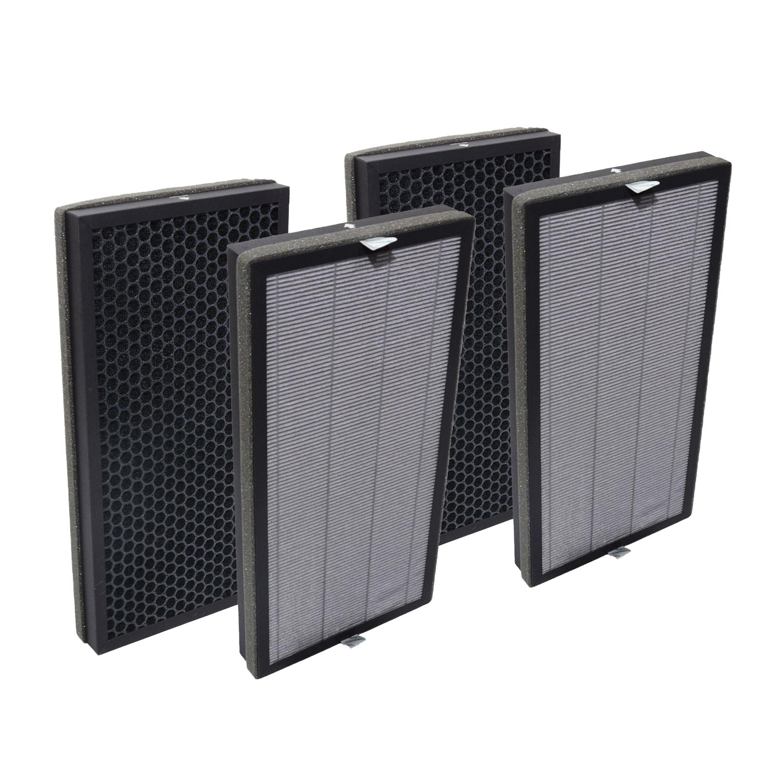 PUREBURG KF310 Replacecment Filter Set Compatible with Kenmore SMART 1500e Series PM3020 Air Purifier,2 Set (4 Filters) H13 HEPA Activated Carbon 3-Stage Filtration