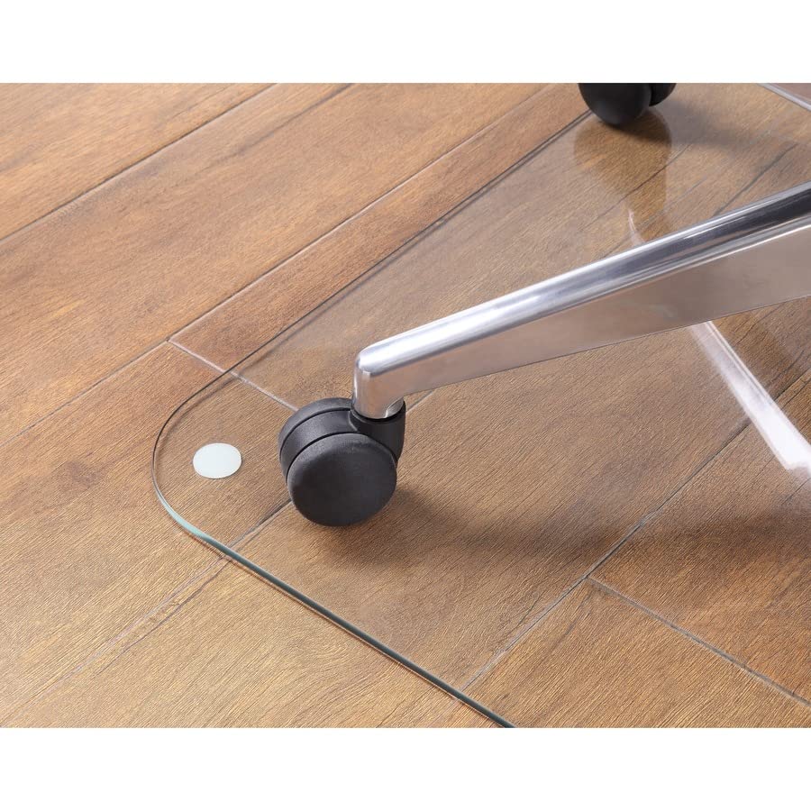 Lorell Tempered Glass Chairmat, 60", Clear