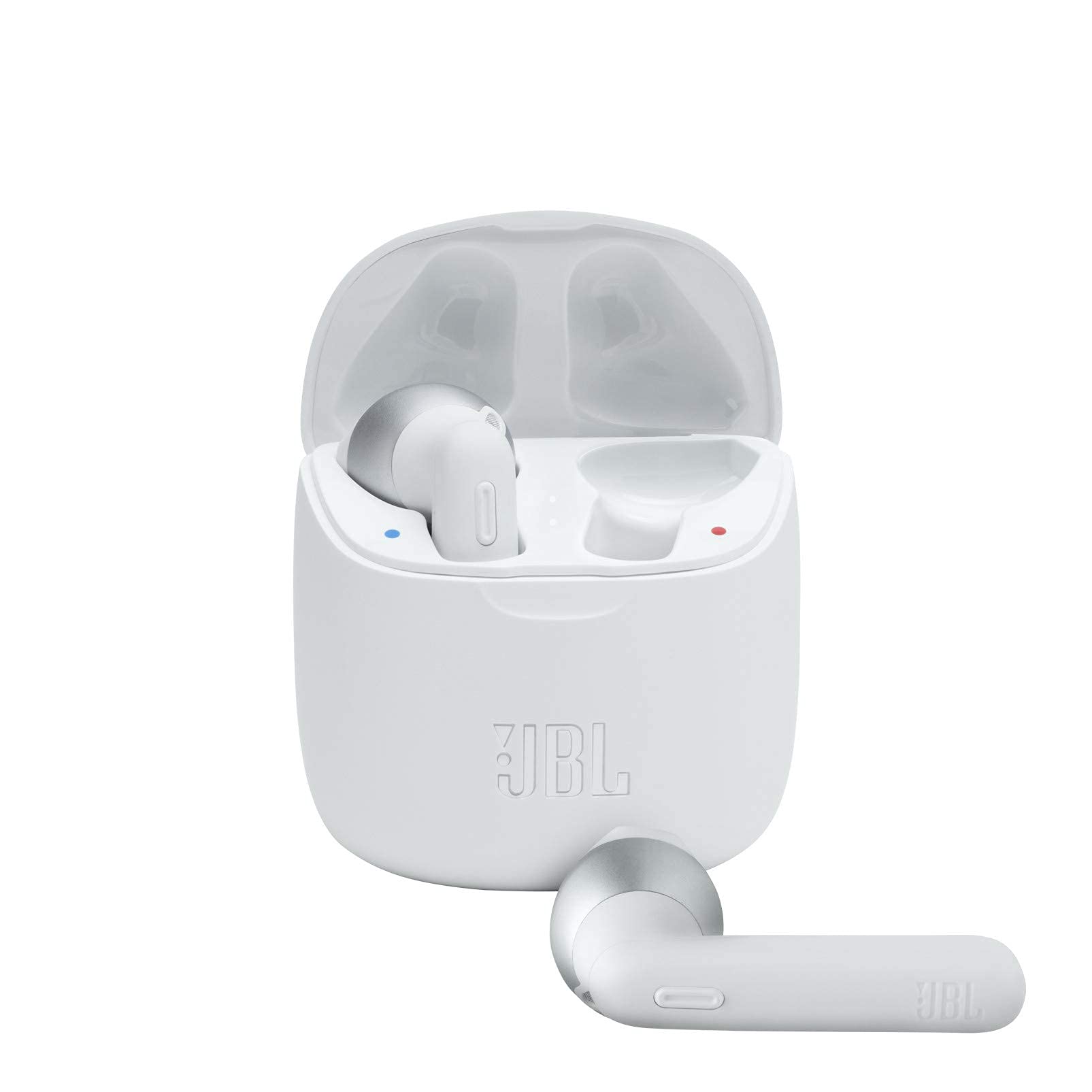 JBL Tune 225TWS True Wireless Earbud Headphones - JBL Pure Bass Sound, Bluetooth, 25H Battery, Dual Connect, Native Voice Assistant (White) (Renewed)
