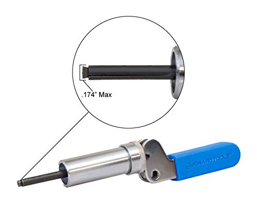 Jonard TTB-6 Steel Barrel Fastener Plunger Tool with Handle for CATV Pedestal Fasteners with 0.176” to 0.196” Inside Diameter