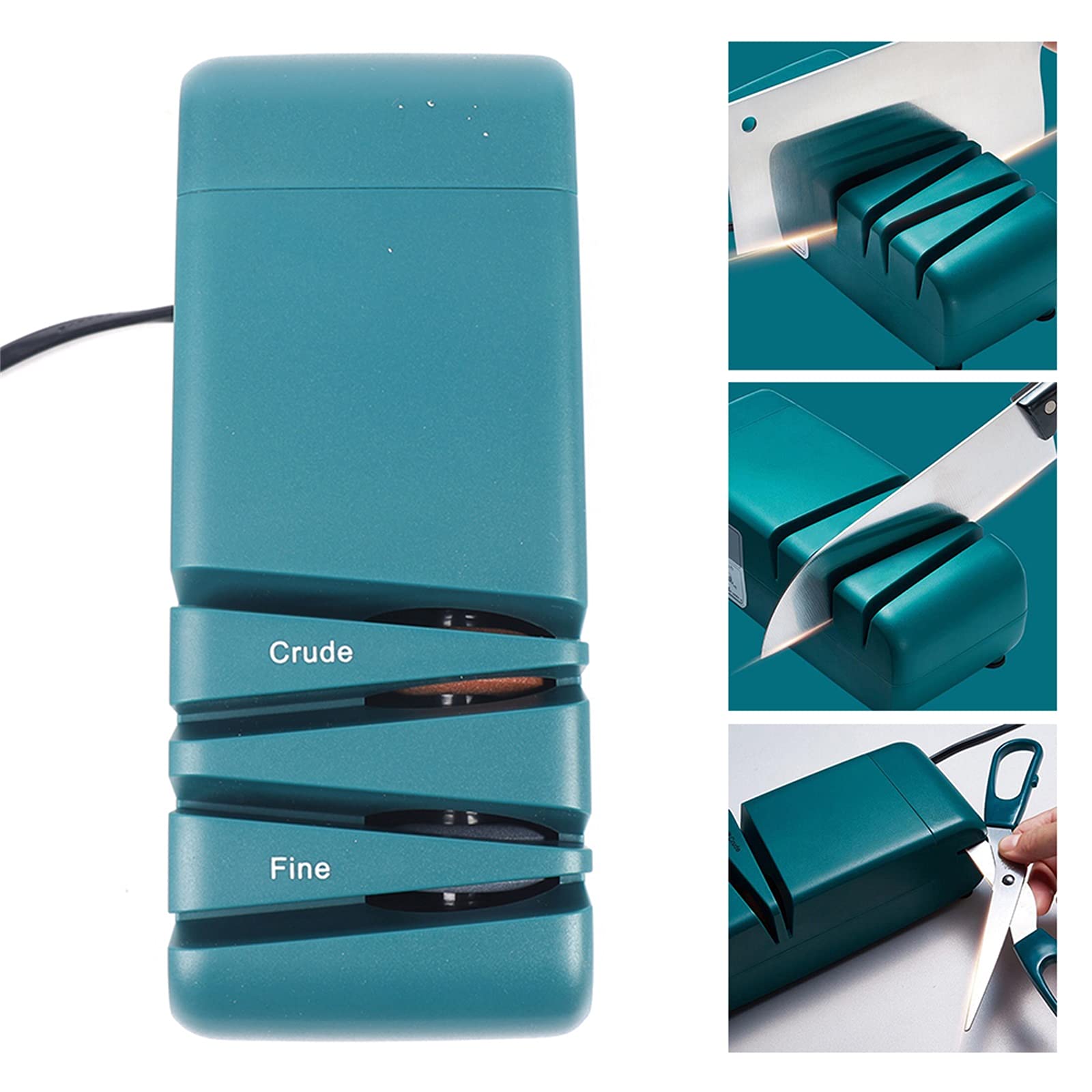 Knife Sharpener,Electric Knife Sharpeners,2 Stage,Professional Knife Sharpeners,Quickly Sharp & Polish,Scissors Sharpening,5 Seconds Fast Grinding,Quiet Knife Grinding,Electric Knife Sharpener