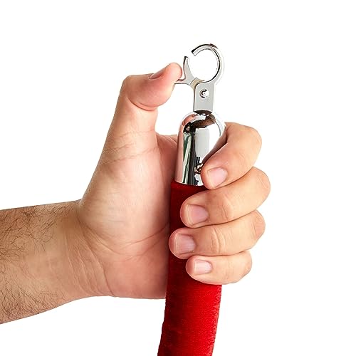 Juvale Set of 2 Red Velvet Stanchion Rope - 5 ft Control Barriers with Polished Silver Hooks