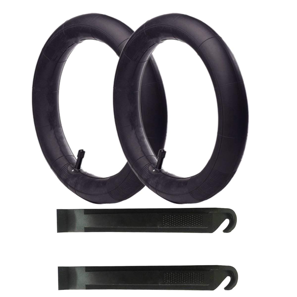 LAXEEM 2Pack 16'' x 1.5/1.75/1.95/2.125 Back Wheel Replacement Inner Tubes with 2 Crowbars for Graco Click/Go Jogging and BoB Revolution SE, Pro,Flex, SU,Strides Series, Ironman Strollers