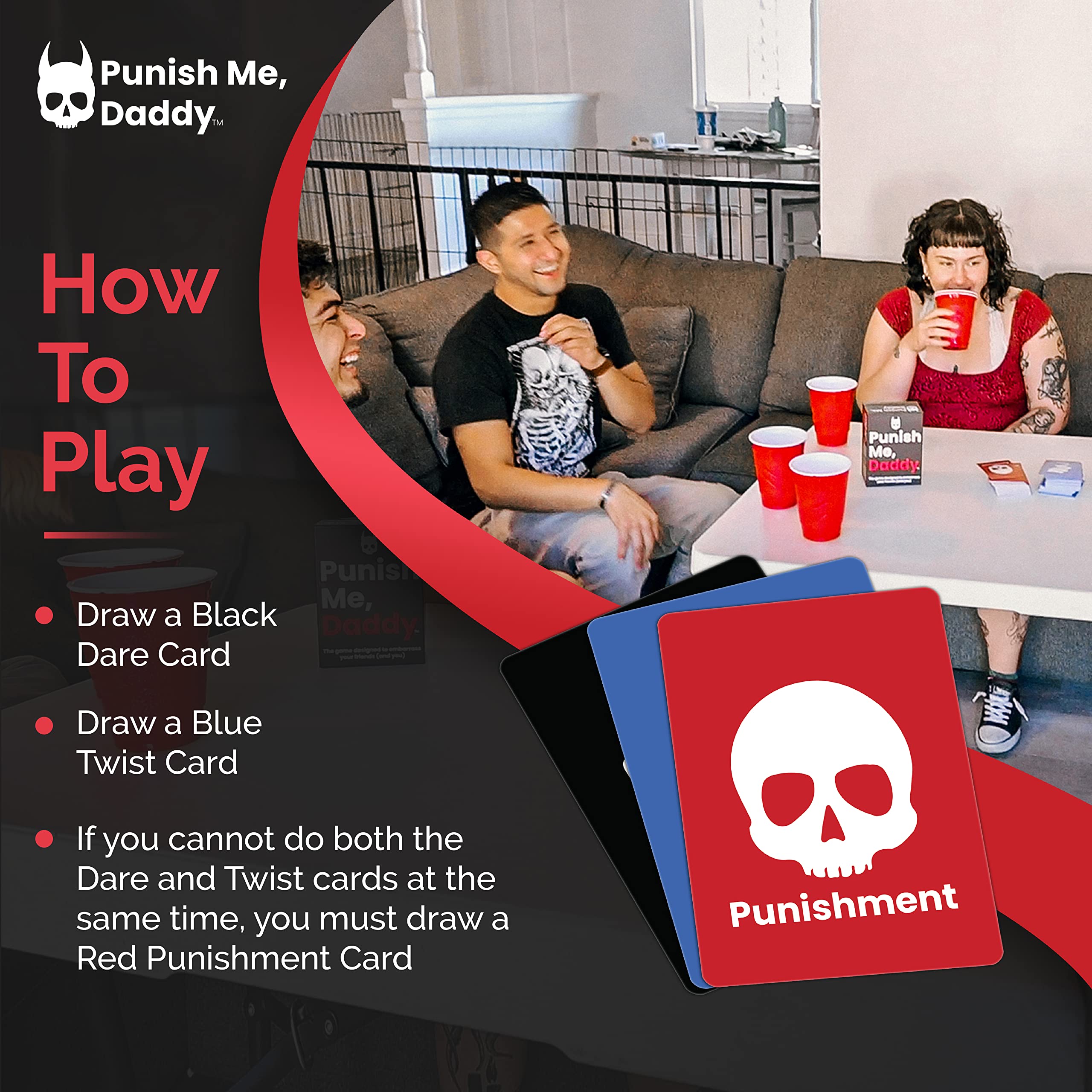 Punish Me, Daddy Bundle 4-Pack Base Game with All 3 Expansion Packs: Get You Drunk, Extreme Edition, and Literally Blank Cards Expansion Packs