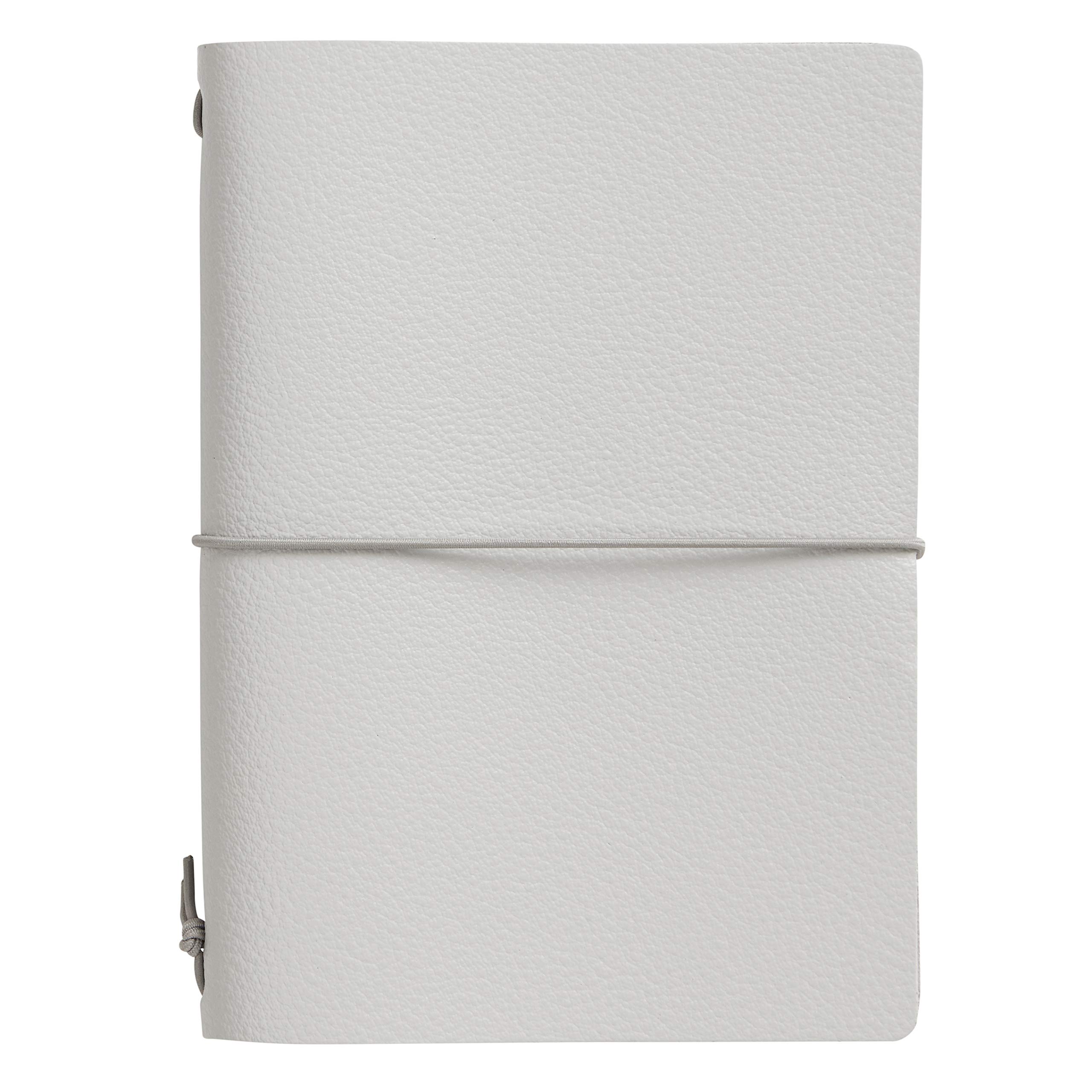 kikki.K Its About The Journey Designer Collection - A6 Refillable Leather Notebook, 2 Lined Notebook Refills, Elastic Closure, Measures 5.91" L x 4.33" W x 0.59" H
