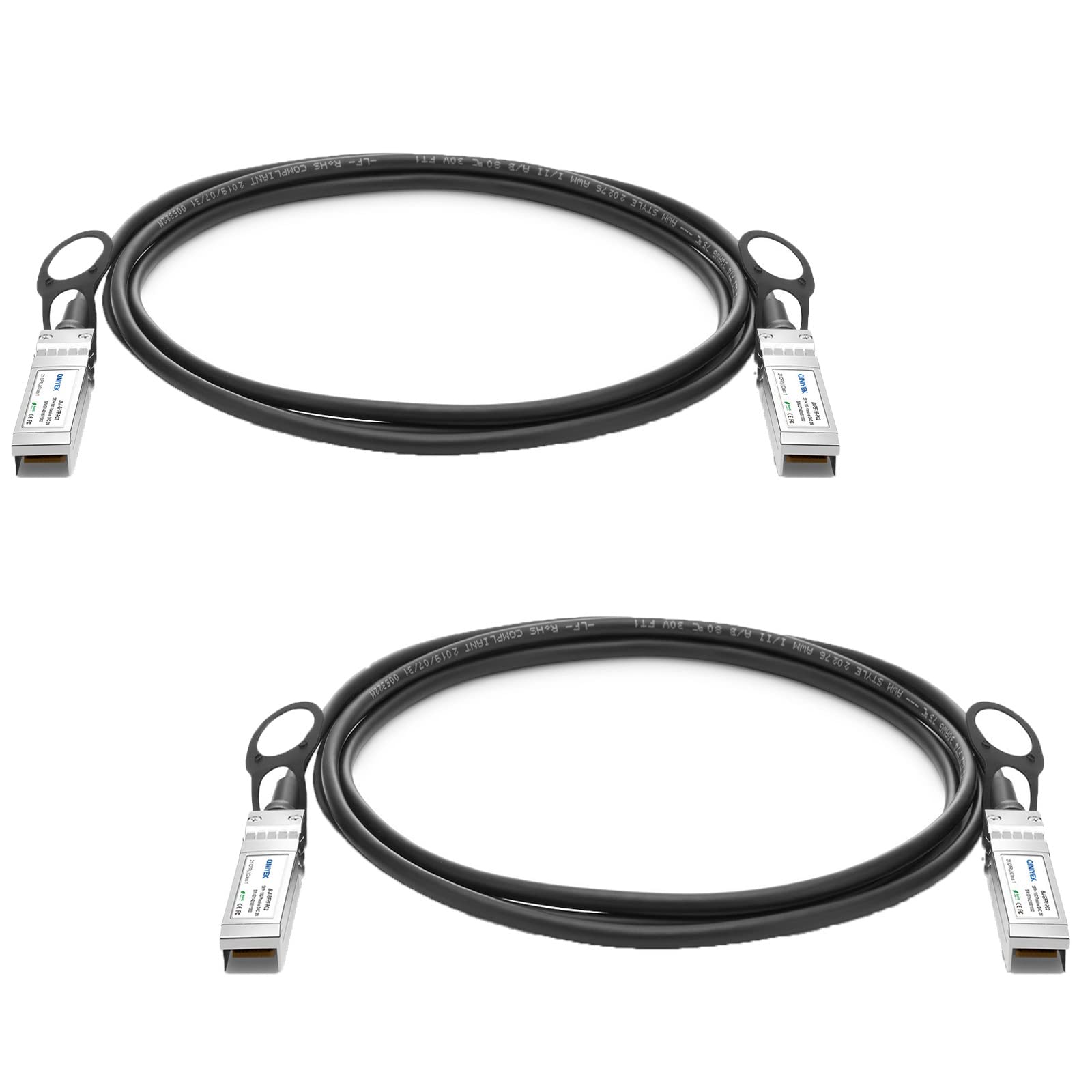 QINIYEK 10G SFP+ DAC Twinax Cable, Direct Attach Copper(DAC) Passive Cable, Compatible with Cisco SFP-H10GB-CU 1M, Ubiquiti UniFi, Supermicro, Netgear, Mikrotik,1 Meter(3.3ft) -1 Pack