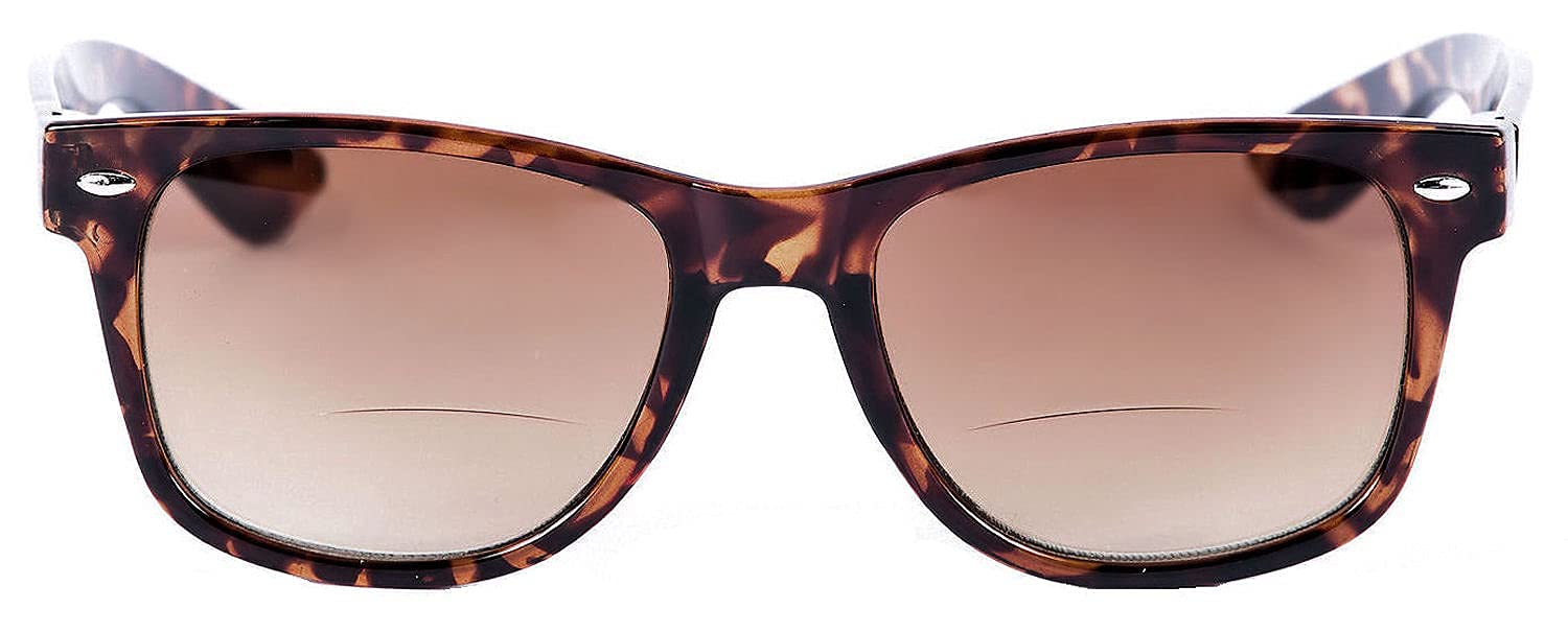 Lovin Rays" Polarized Sunglasses with Nearly Invisible Line Bifocal for Men and Women (Tortoise, 1.75)