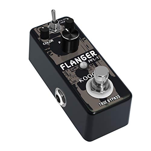Koogo Guitar Flanger Pedal for Analog Flanger Effect Pedals Classic Metallic Flanger Sounds Effect As Ture Tone 2 Modes Best Retro Sound Effector
