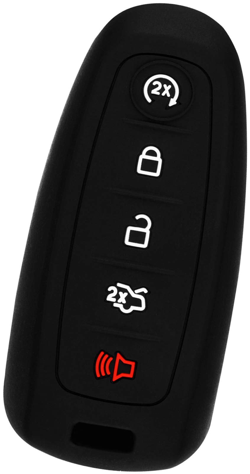 KeyGuardz Keyless Entry Remote Car Smart Key Fob Outer Shell Cover Soft Rubber Case for Ford Lincoln