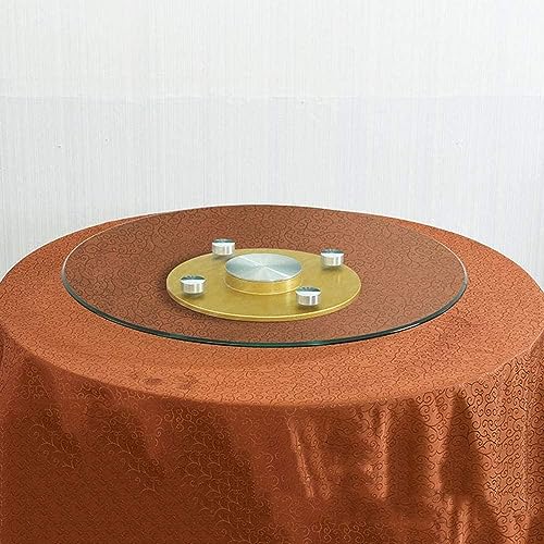 Lazy Susans Turntable Tempered Glass Lazy Susan Turntable, Round Frosted Tempered Glass Tabletop Rotating Serving Tray For Dining Table - Transparent (Color : 12mm/0.5in Thick, Size : 68cm/27in)