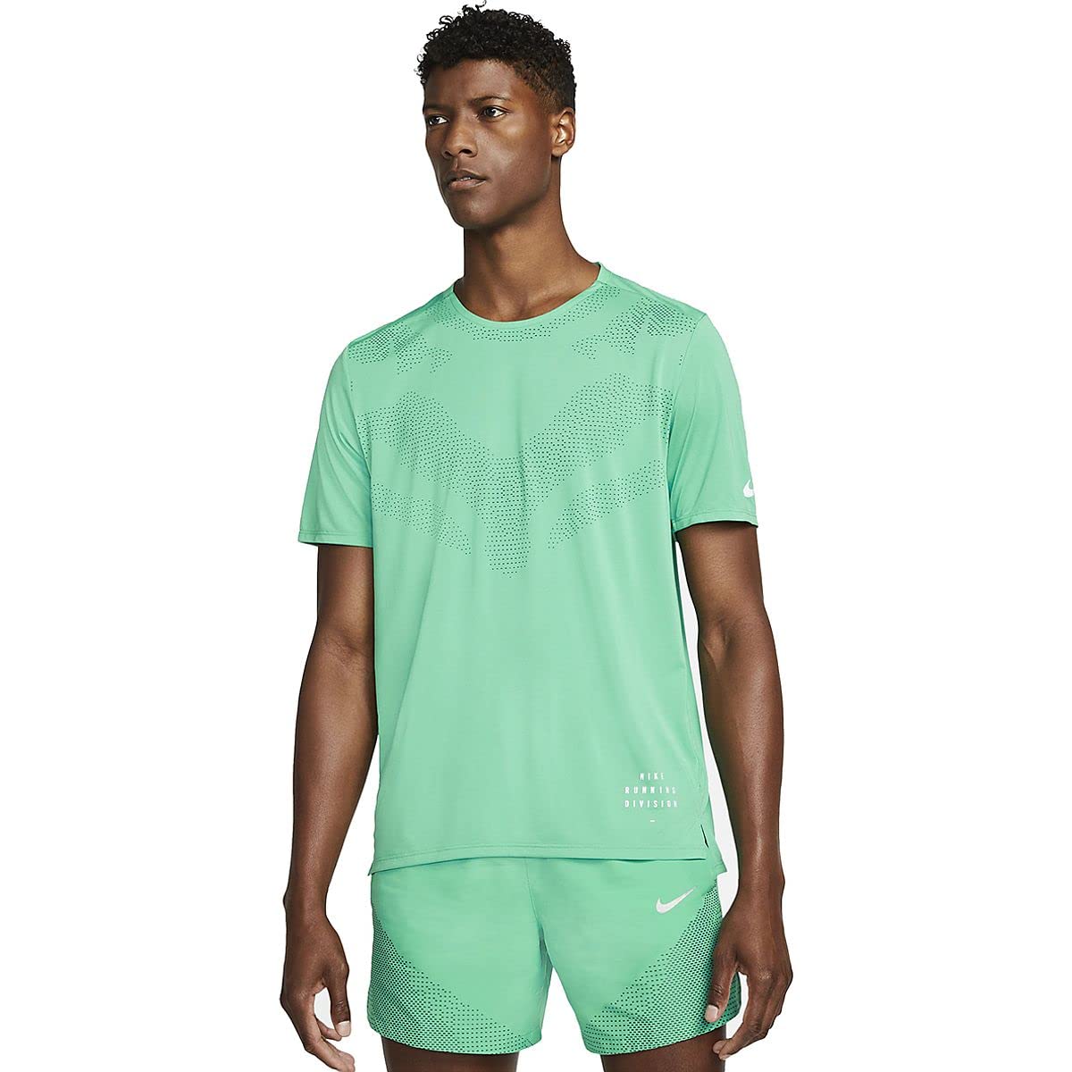 Nike Men's Dri-FIT Run Division Rise 365 Short-Sleeve Running Top (Roma Green) Size XL