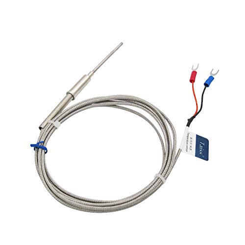 K Type Thermistor Temperature Sensor Probe Range from 0 to 600 °C Temperature Controller, 50mm/2" Long Probe Thermocouple, Probe can be Easily Bent Diameter :3mm/0.12" (3X50X2M) MT-6330-50mm