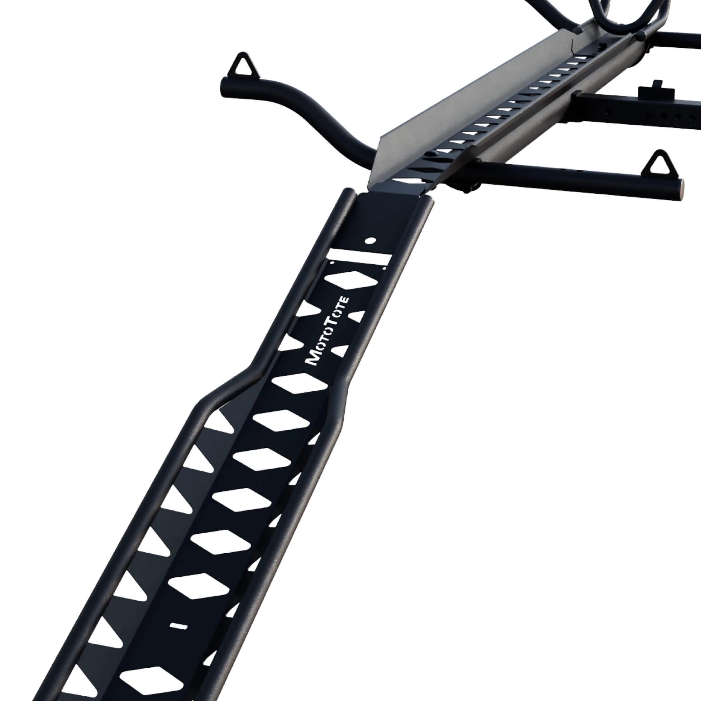 MotoTote Max - Premium Motorcycle Hitch Carrier (600 lbs. Capacity) with Zero Wobble Hitch Mount & Ramp, Fits Standard Size Tires - Made in USA