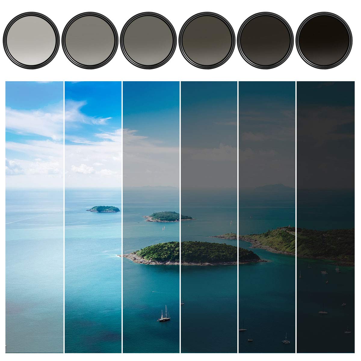 K&F Concept 77mm ND2 to ND400 Variable Neutral Density Filter Slim Fader ND ND2-400 Optical Glass for Sony Nikon Canon DSLR + Microfiber Cleaning Cloth for Cameras Lens