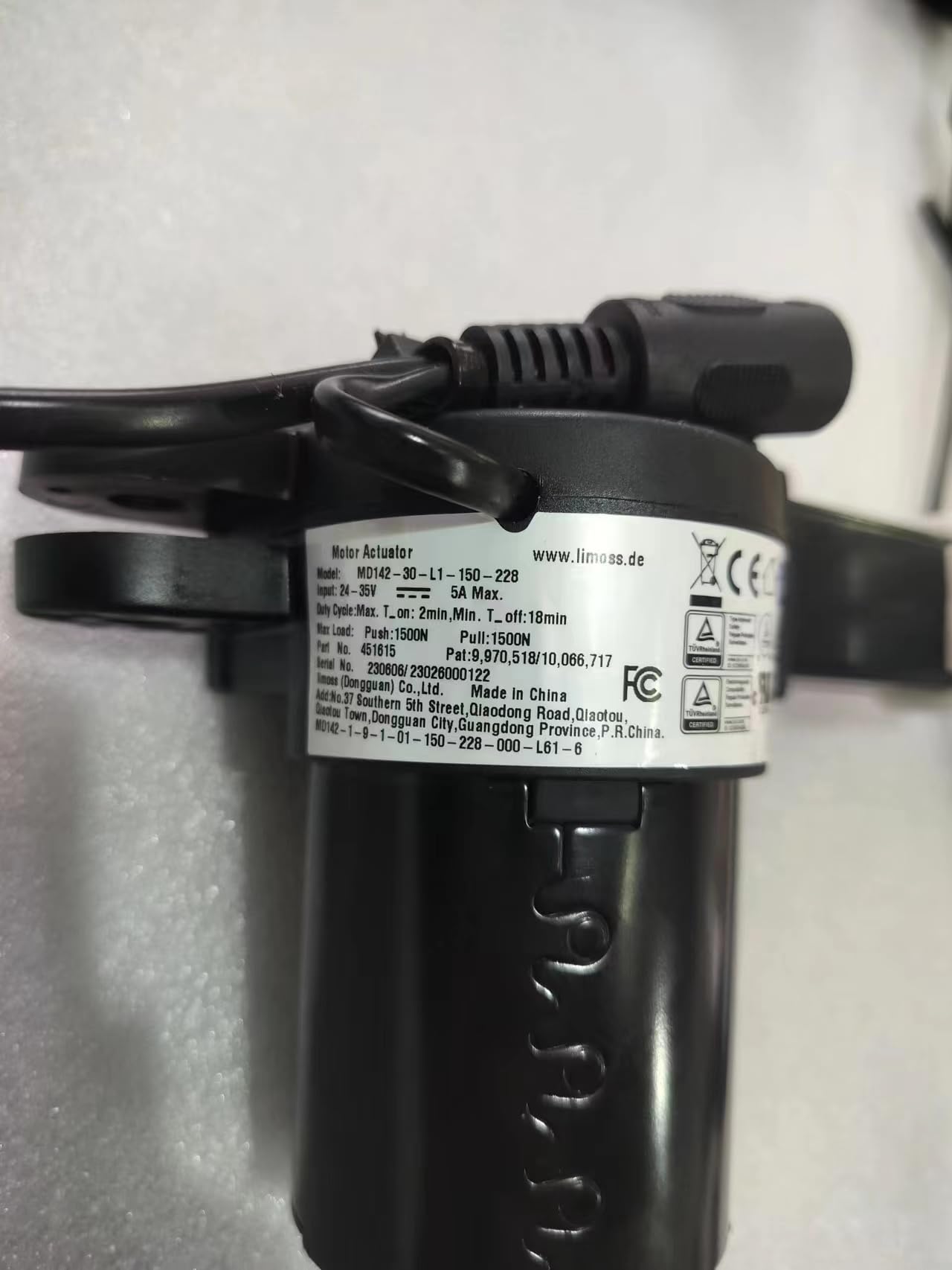 Kroshine Recliner Motor Replacement for Limoss 451615 Model MD142-30-L1-150-228 Sofa Lift Chairs Power Recliner Motor and Linear Actuator