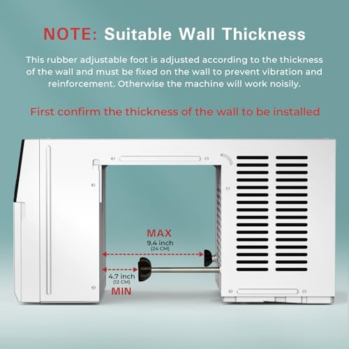 R.W.FLAME 10,000 BTU Window Air Conditioners, U-Shaped Air Conditioner Window Unit, Cools up to 450 Sq.ft, 6 Modes 24H Timer Energy-saving Window AC Units, Full Window View, White