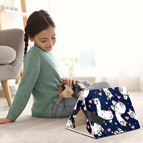 Y-DSIWX Guinea Pig Hideout Cozy Hamster House Cave for Bunny Chinchilla Hedgehog Small Animal Cute Animal Alpaca Love