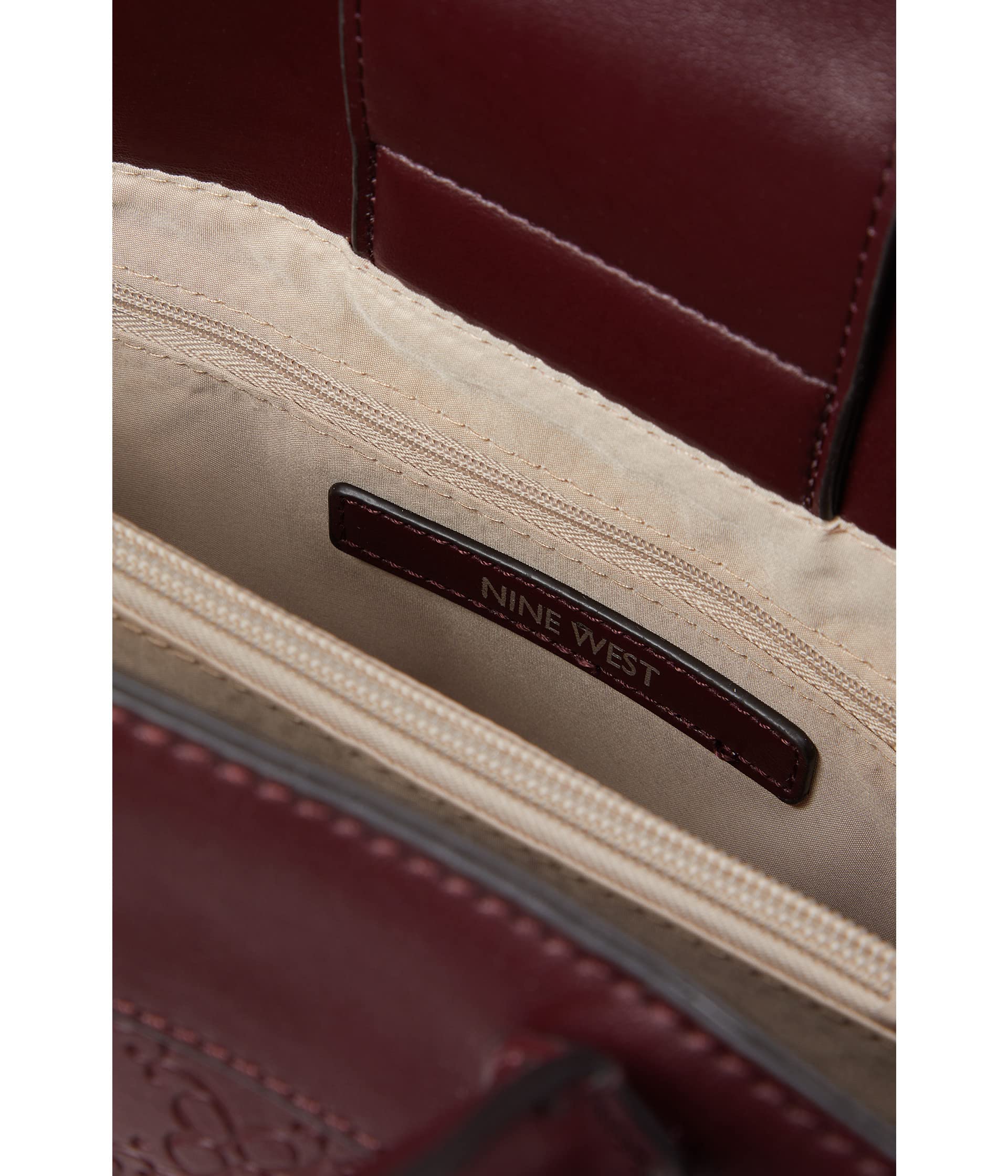 Nine West Lilah Satchel Merlot One Size
