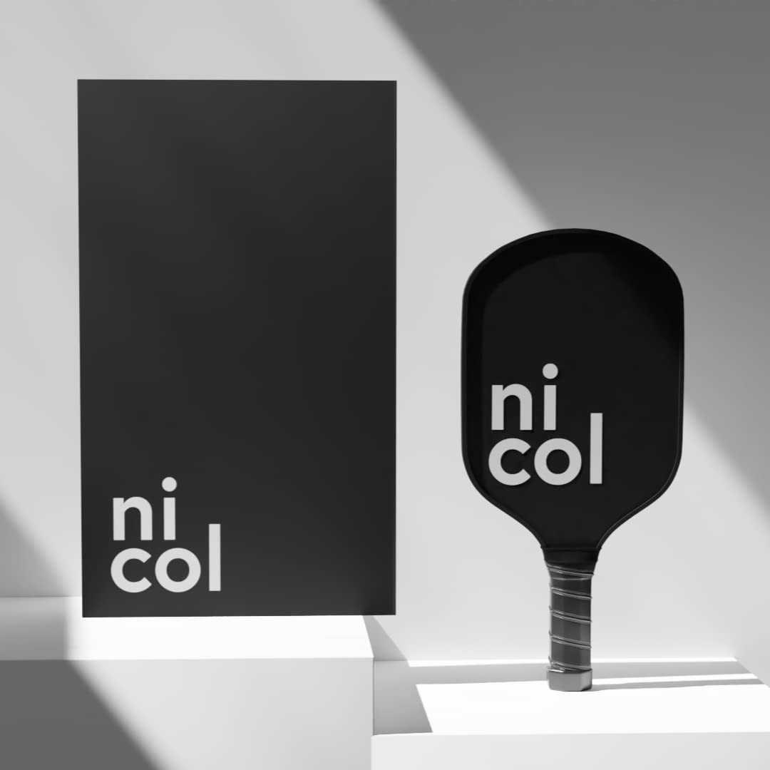 Nicol Pickleball 2024 P-One Elongated Pickleball Paddle - T700P Processed Carbon Fiber Pickleball Paddle for Increased Spin & Control - Aerodynamic Curved Pickleball Racket with Elongated Handle