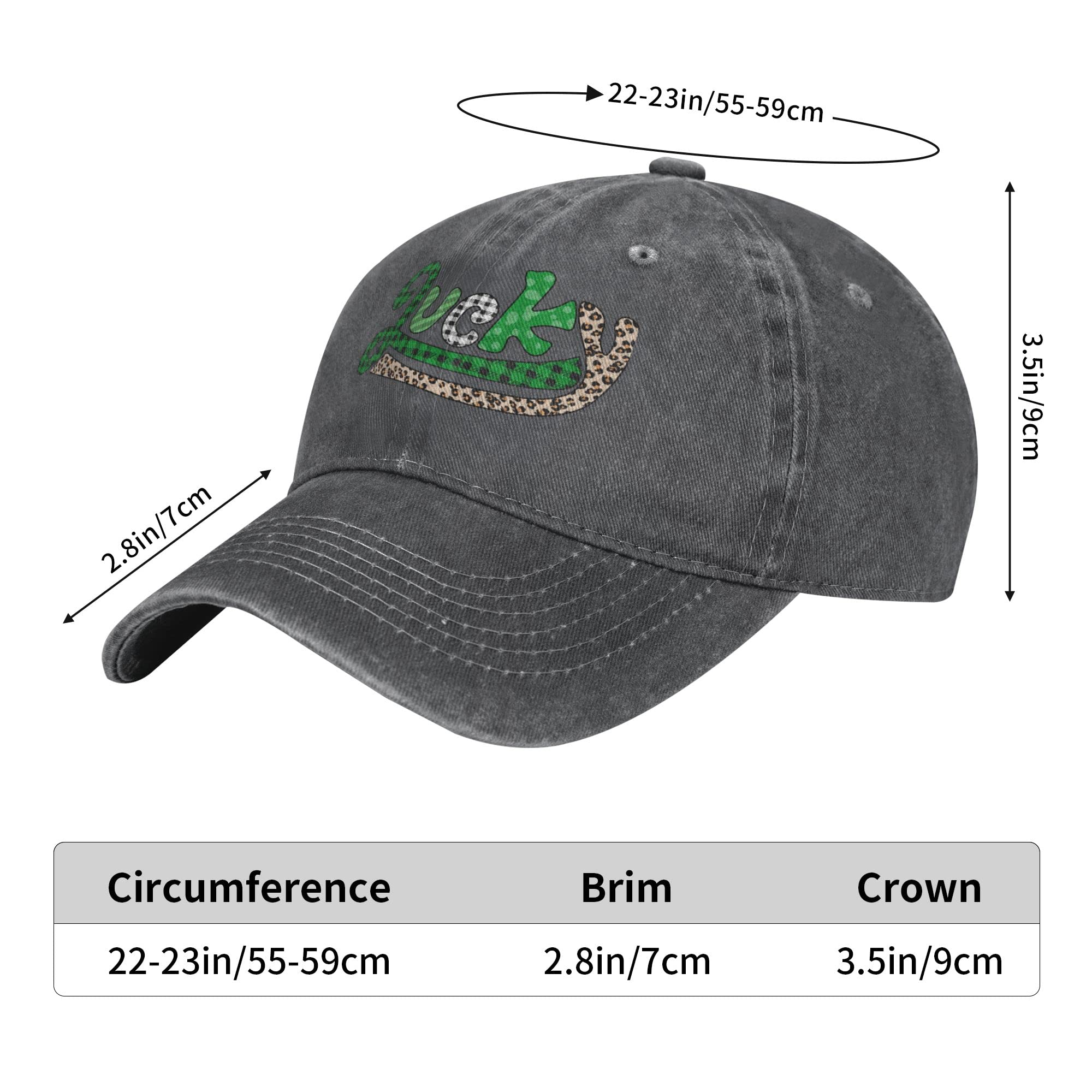 Lucky st Patrick's Day Hat Adjustable Funny Fashion for Men Women Deep Heather