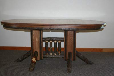 Rustic Hickory Oval Extension Table