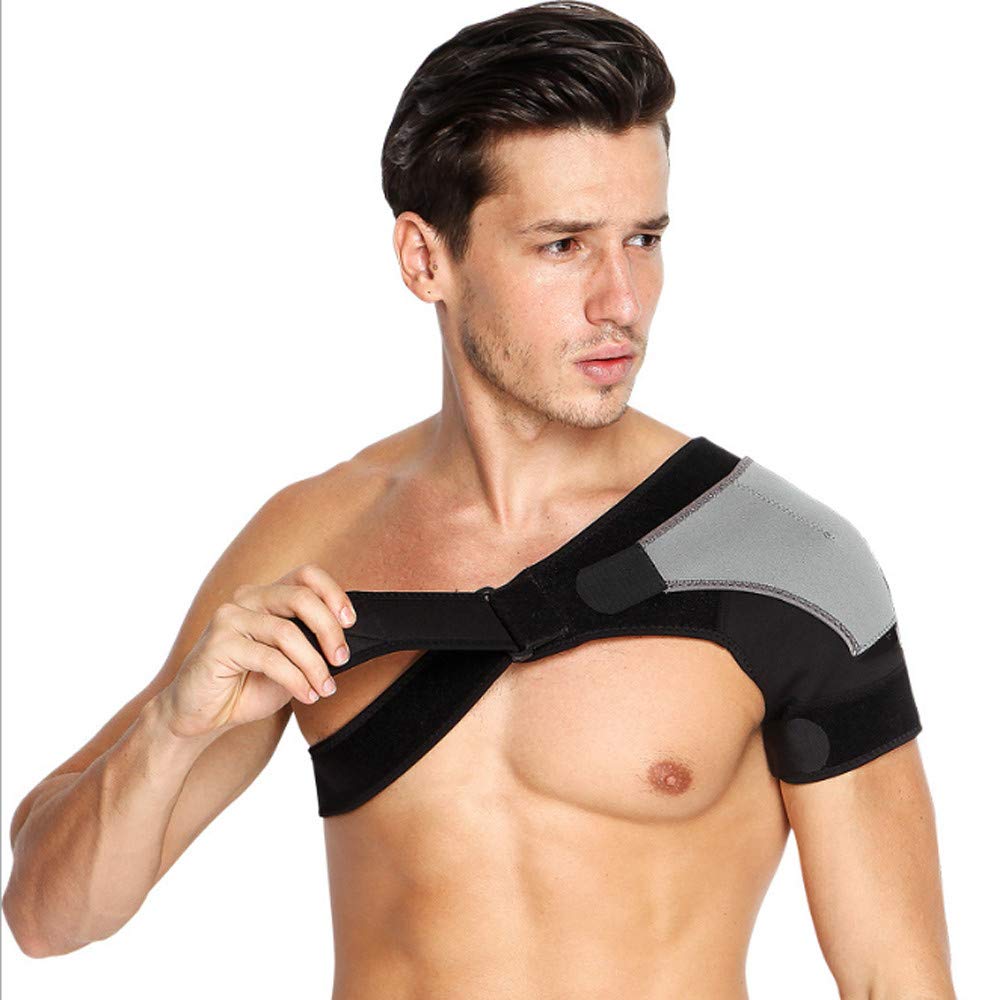 Ksmiley Shoulder Brace for Men and Women Torn Rotator Cuff Compression Sleeve Wrap Arm Strap Immobilizer Support Relief for Sports Shoulder Injuries, Pain, Tendonitis, One Size,Left