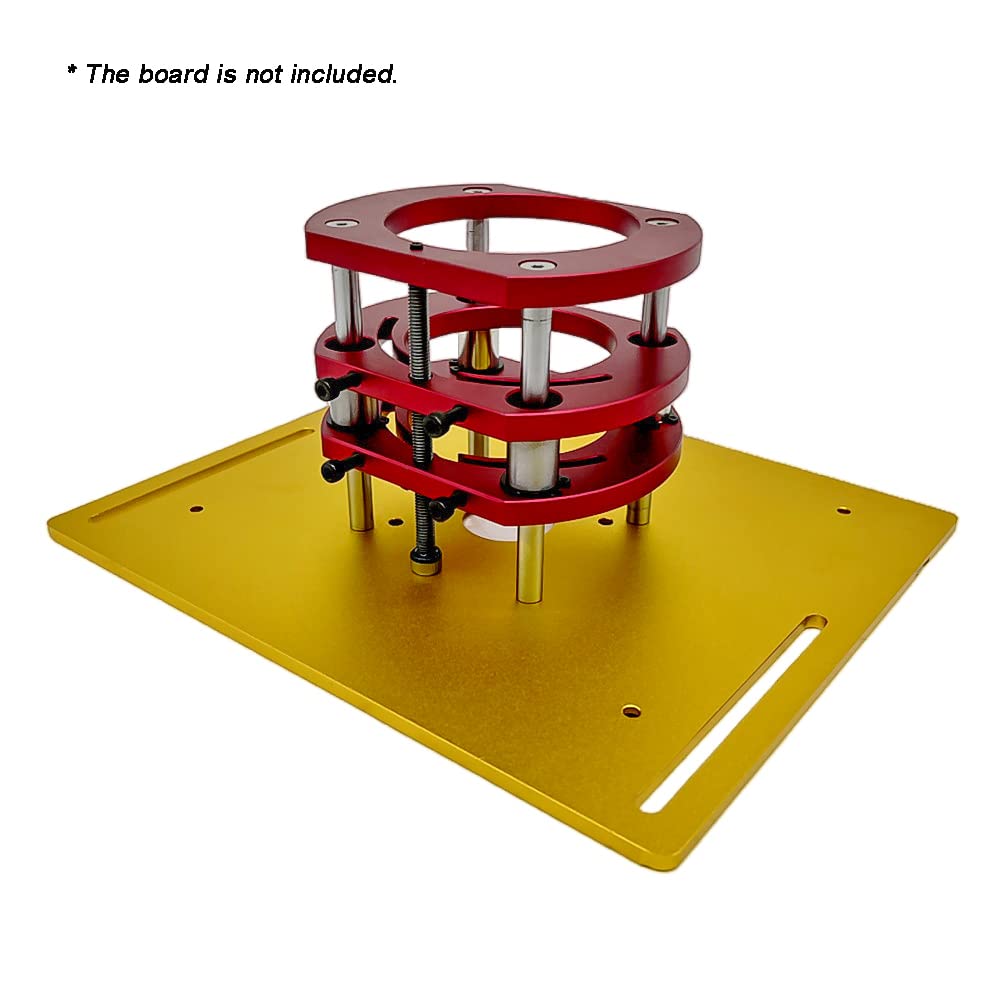 Router Lift, Geevorks Woodworking Router Table Insert Plate Lift Base for 64-66mm Diameter Motors, Max Lift 51mm Woodworking Engraving DIY Tools