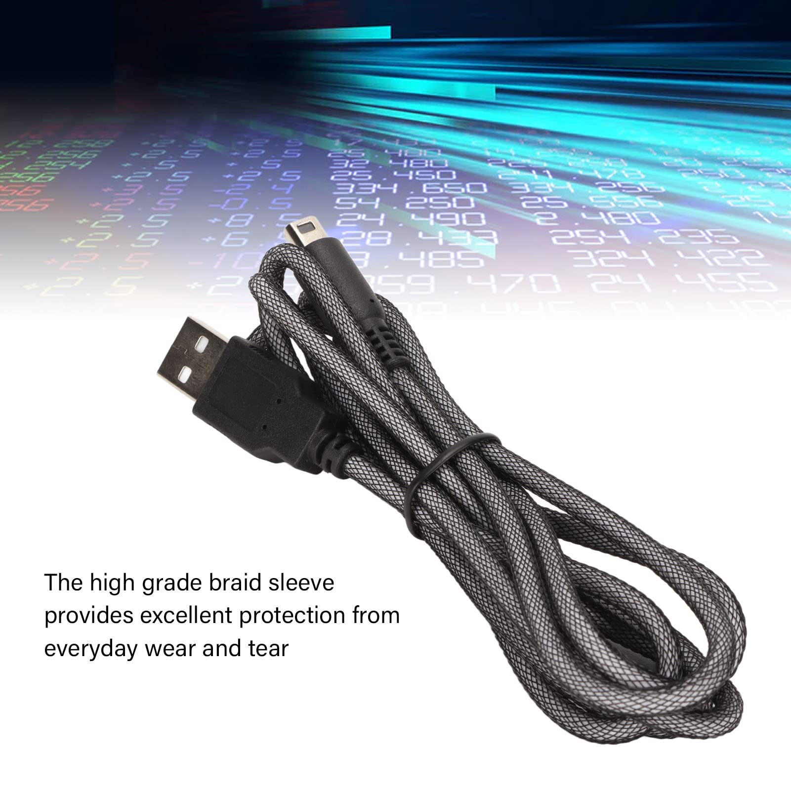 PUSOKEI 2Pcs 3DS 2DS USB Charger Cable, Power Charging Cord Compatible with 2DS 3DS 3DS XL New 3DS New 3DS XL New 2DS XL NDSI NDSI LL