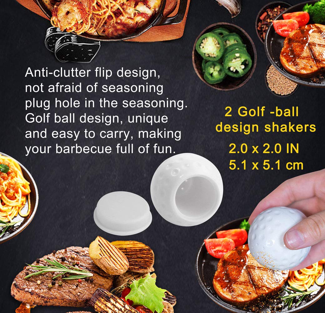 POLIGO 7PCS Golf-Club Style BBQ Tools Set Grilling Tools with Rubber Handle - Stainless Steel Grill Accessories for Outdoor Grill Set Premium Grill Utensils Set Fathers Day Birthday Gifts for Men Dad