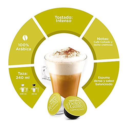 NESCAFÉ Dolce Gusto Coffee Capsules Cappuccino, 16 Count (Pack of 3)