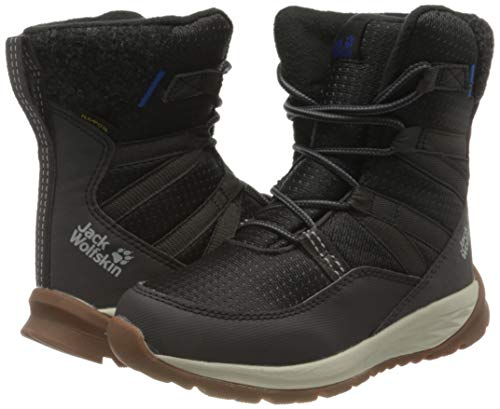 Jack Wolfskin Polar Bear Texapore High Hiking Shoes Boot, Phantom/Off-White, 3 US Unisex Big Kid