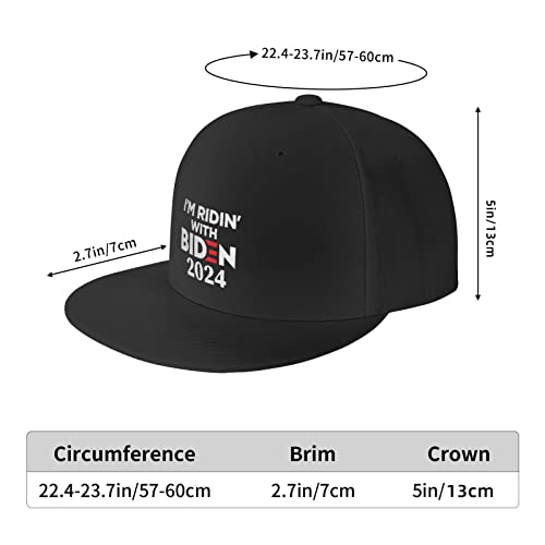 Qauirfe Ridin with Biden - 2024 Election Hat Adult Adjustable Baseball Cap Trucker Hats Black