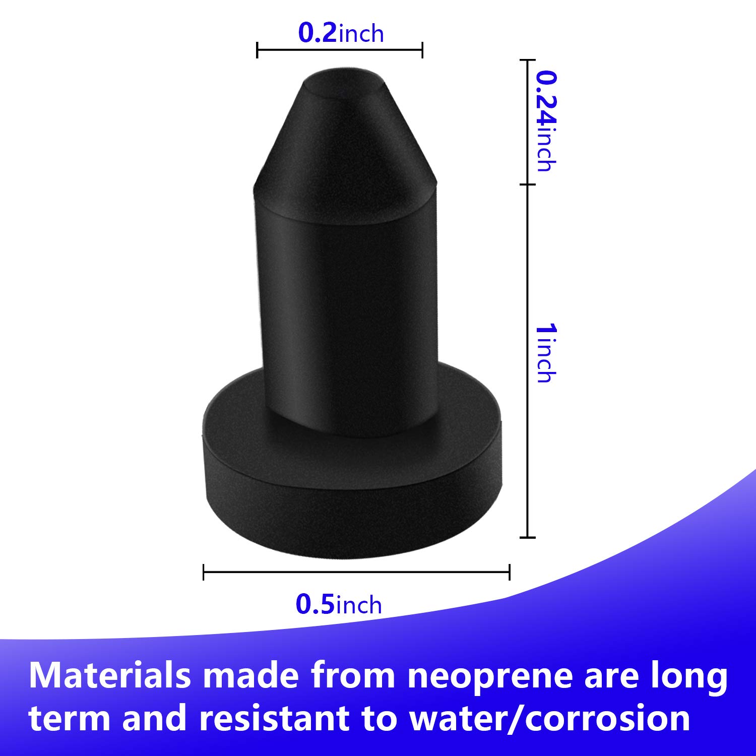 Kayak Scupper Hole Plugs (Black)