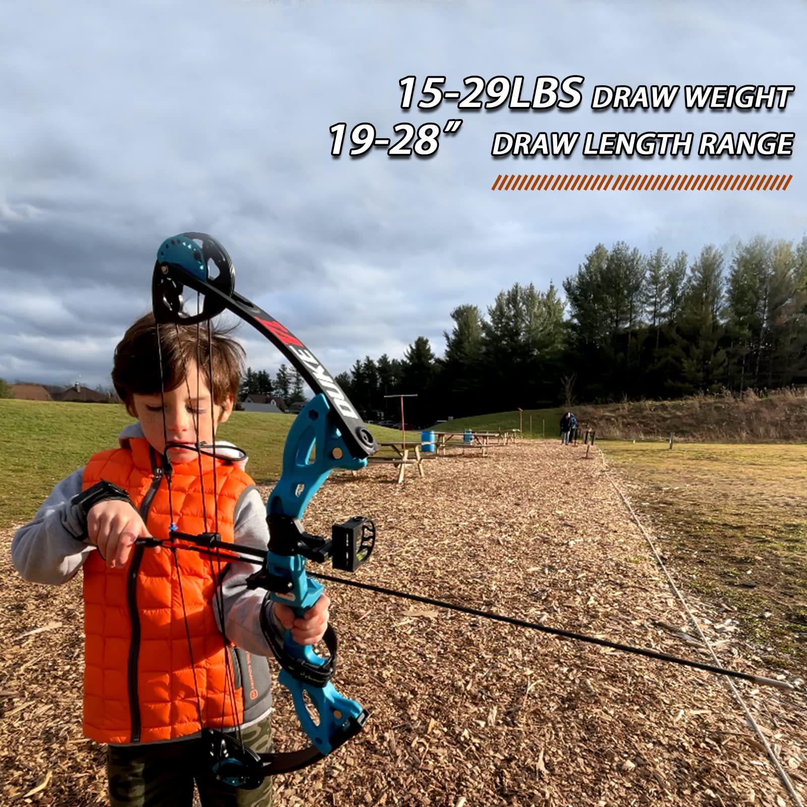 Lanneret Compound Bow and Archery Sets - Right Hand Archery Compound Bows 15-29 lbs Draw Weight Adjustable for Youth and Beginners,Hunting Bow Kit for Beginner