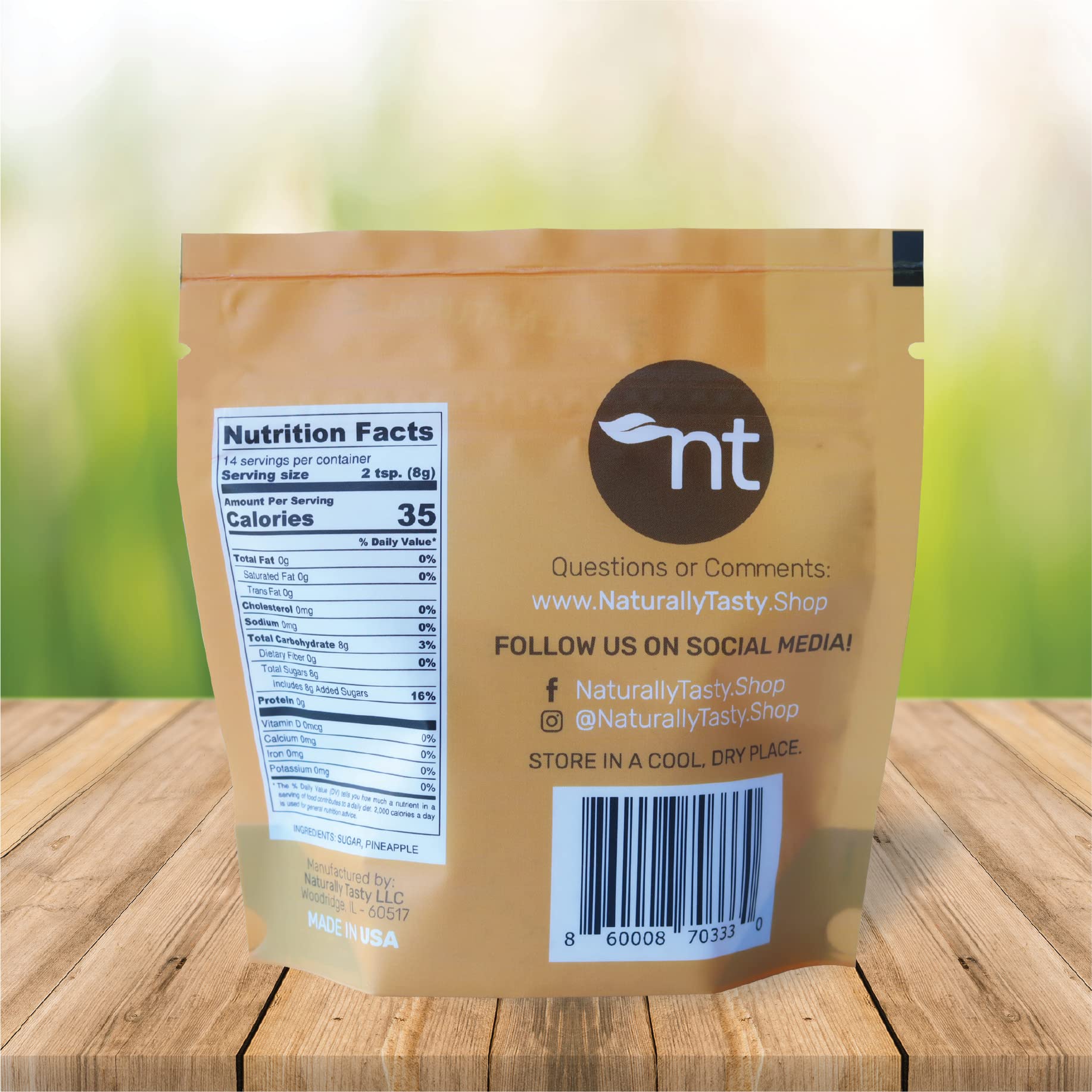 Pineapple Sugar | cocktail sugar | Gourmet Sugar | Tea Sugar | Natural flavored Sugar | Real Fruit Flavored Sugar | Naturally Tasty