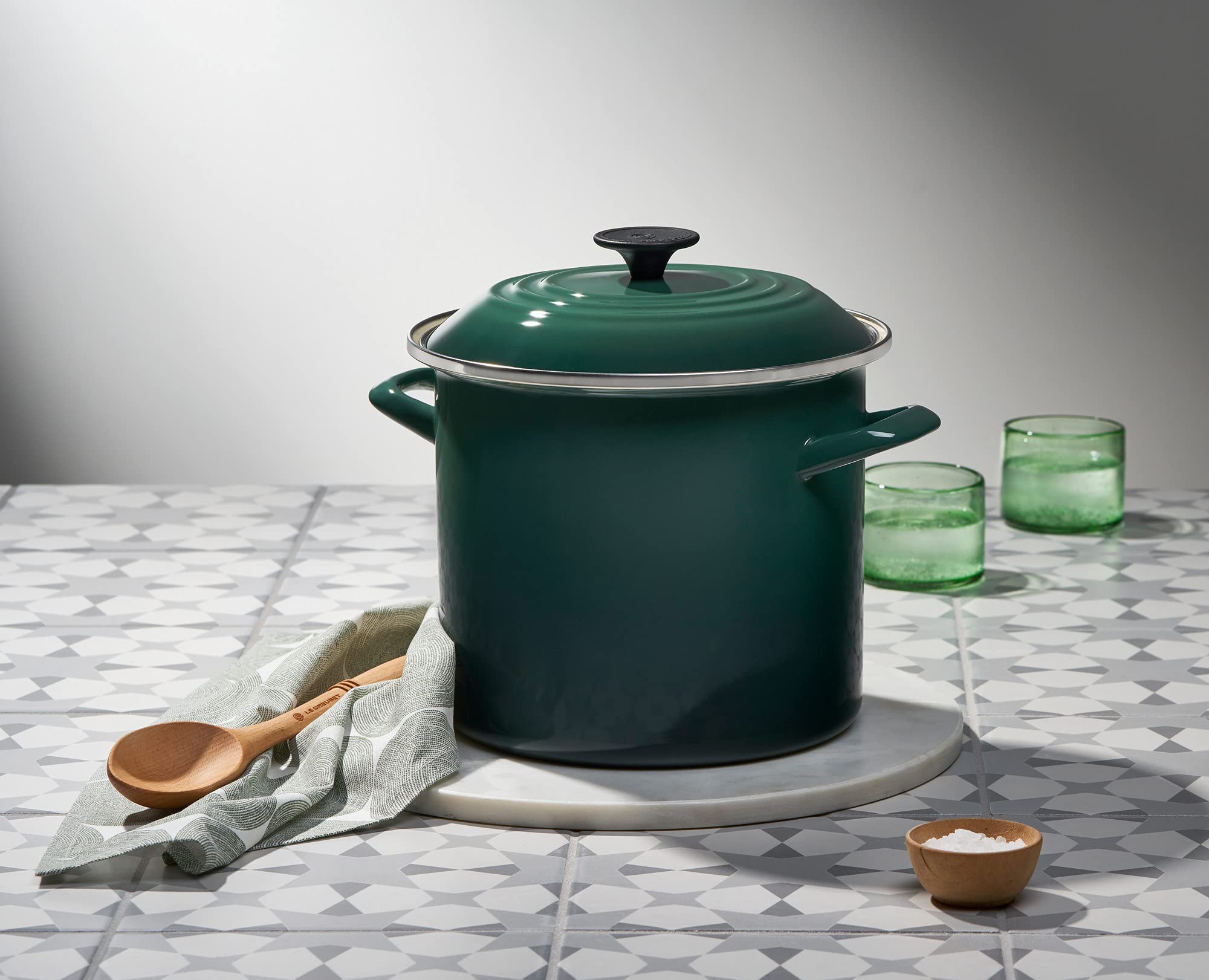 Le Creuset Enamel Over Steel Stockpot, 8-Quart Artichaut