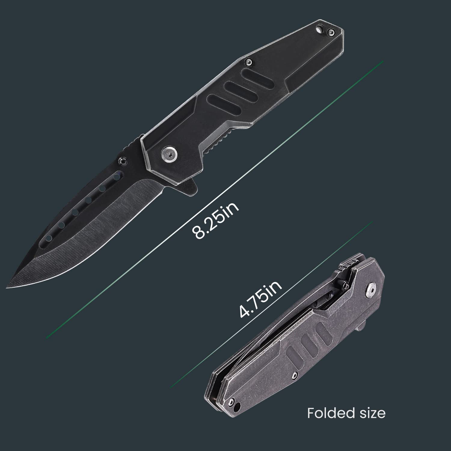 Lichamp Tactical Folding Pocket Knife for Men, 6-Pack Flip Knife Spring Assisted Opening, Sharp Pocket Knife with Clip for Camping, Hunting, Hiking, Indoor and Outdoor Activities