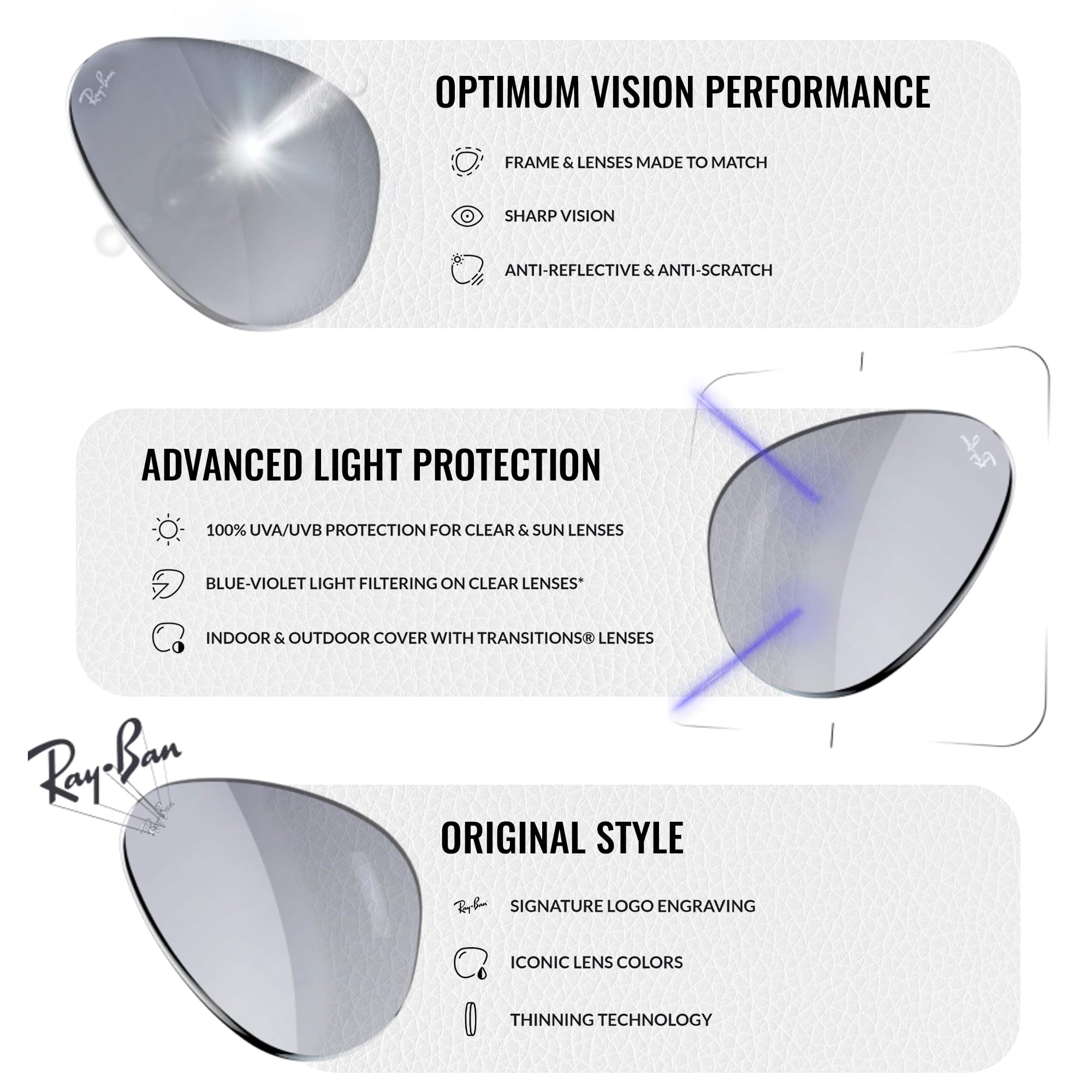 Ray-Ban RB3663 Square Shape Sunglasses With Eyewear Kit Bundle - Adjustable Nose Pads - Ideal Formal and Casual Wear Square Sunglasses