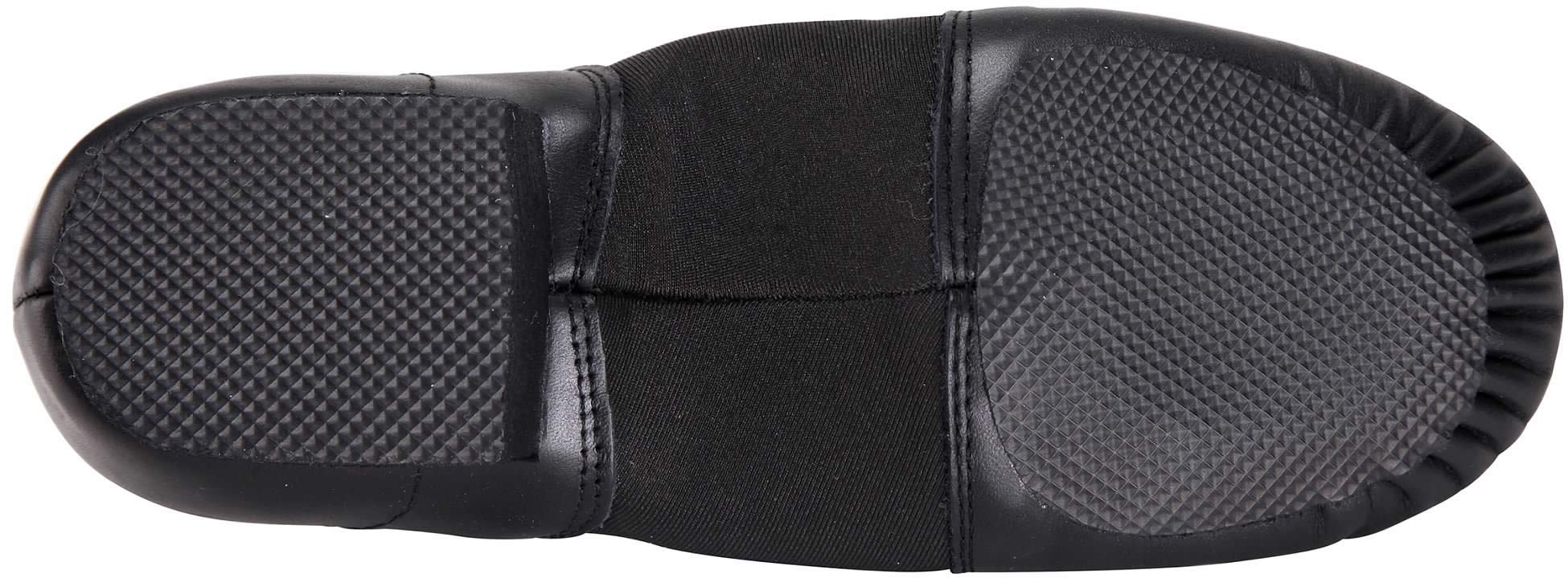 Linodes (Tent Leather Upper Jazz Shoe Slip-on for Women and Men's Dance Shoes Black 8M